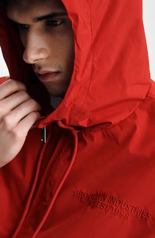 Brooklyn Industries Hooded Jacket With Drawstring And Elasticated Waistband