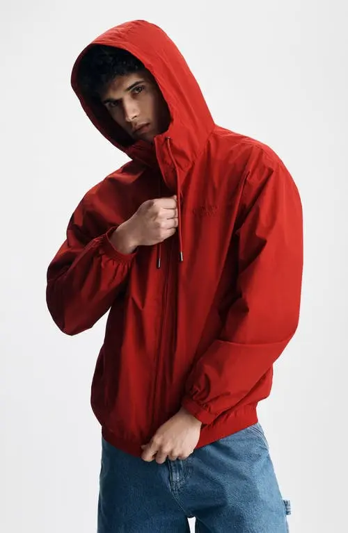 Brooklyn Industries Hooded Jacket With Drawstring And Elasticated Waistband
