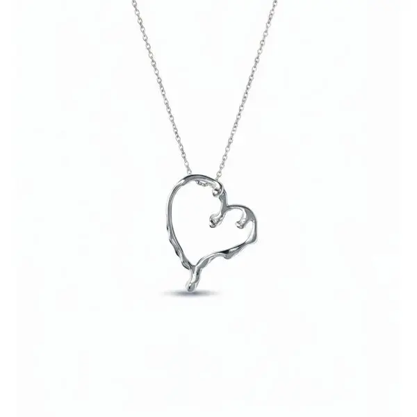 ISKRA Melting Heart Necklace Medium - Silver