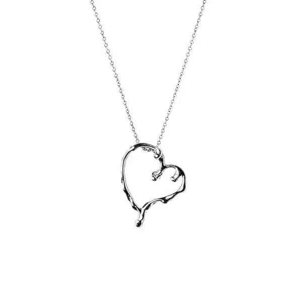 ISKRA Melting Heart Necklace Medium - Silver