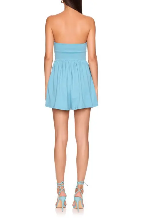 Susana Monaco Cutout Strapless Romper - Adriatic