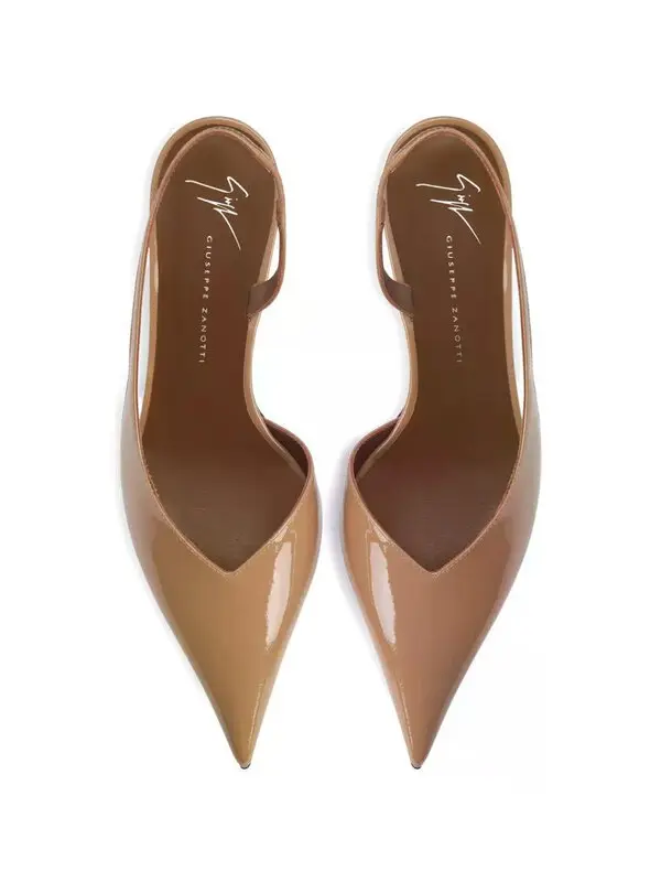 GIUSEPPE ZANOTTI Patent Leather Slingback Pumps