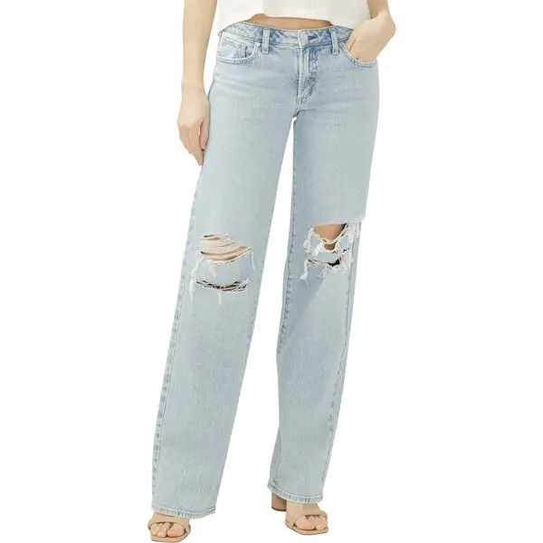 SILVER JEANS CO. Loose & Low Baggy Fit Jeans
