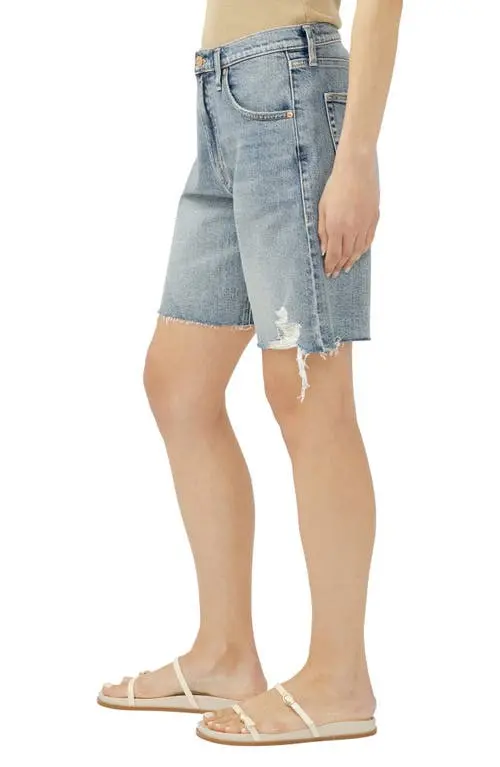 SILVER JEANS CO. Relaxed Raw Edge Denim Bermuda Shorts