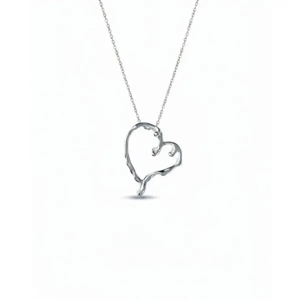ISKRA Melting Heart Necklace - Silver