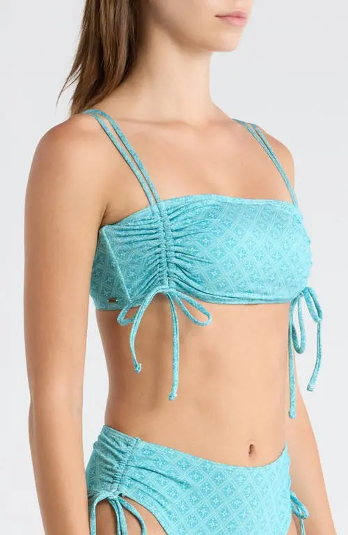 Rip Curl Moon Geo Metallic Ruched Bikini Top