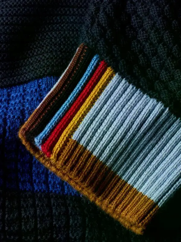 Paul Smith Striped Textured Crew Neck Sweater
