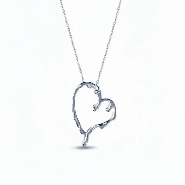 ISKRA Melting Heart Necklace - Silver