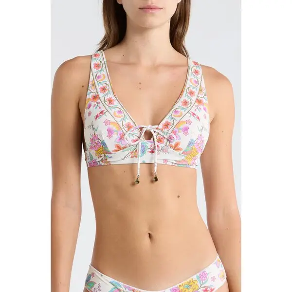 Rip Curl Half Moon Bay Triangle Bikini Top - Bone