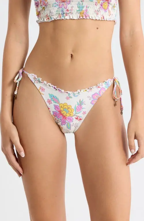 Rip Curl Half Moon Bay Tie Side Bikini Bottoms - Bone