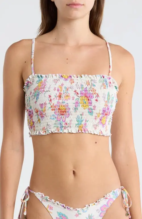 Rip Curl Half Moon Bay Smocked Bandeau Bikini Top