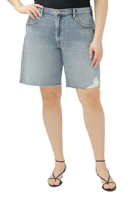 SILVER JEANS CO. Relaxed Fit Bermuda Denim Shorts