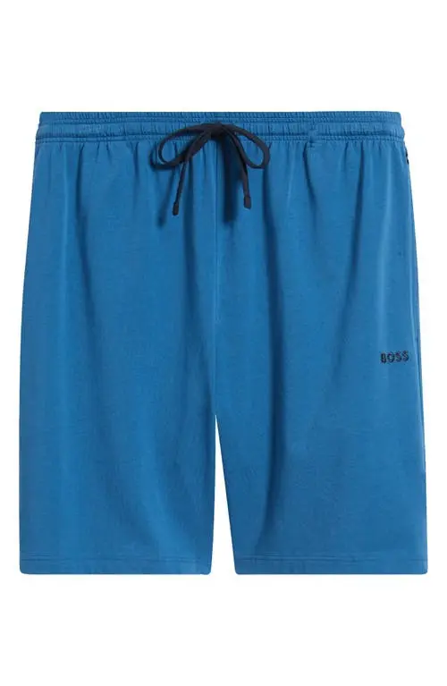 BOSS Mix Match Stretch Cotton Pajama Shorts - Open Blue