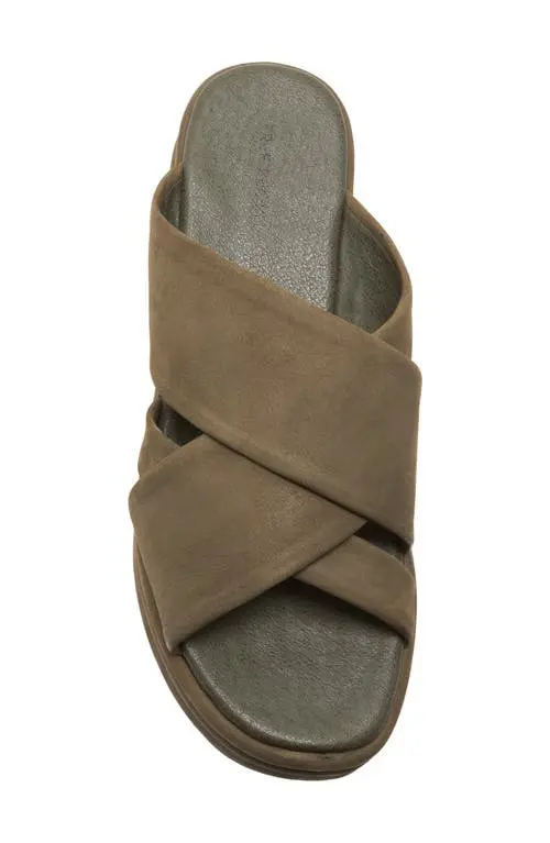 Free People Wanderbay Platform Wedge Slide Sandal - Olive