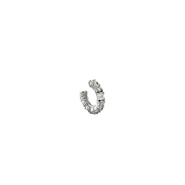ISKRA Crystal Ear Cuff - Silver