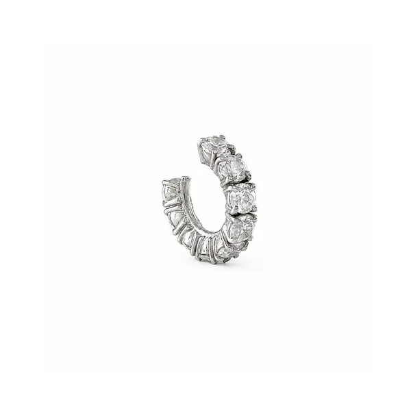 ISKRA Crystal Ear Cuff - Silver