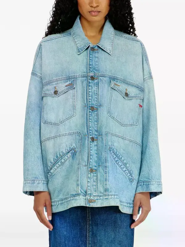 DIESEL® Bartack-stitch Denim Jacket