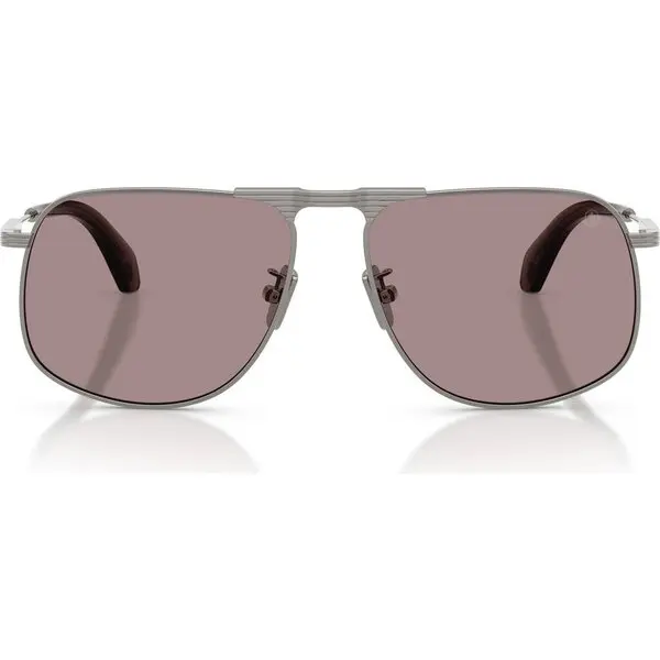 Moncler Vitessa Aviator Sunglasses - Gun Metal/solid Purple