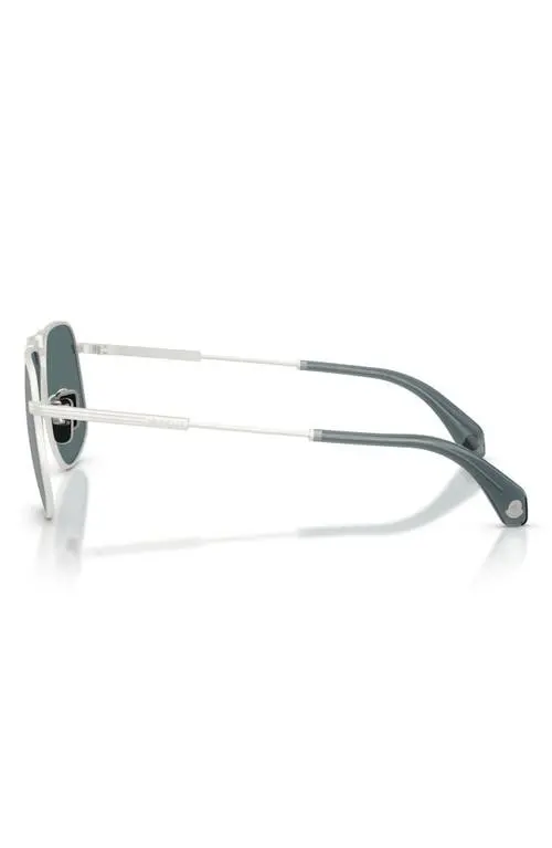 Moncler Vitessa Aviator Sunglasses - Silver/mirror Blue
