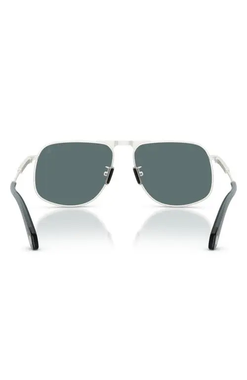 Moncler Vitessa Aviator Sunglasses - Silver/mirror Blue
