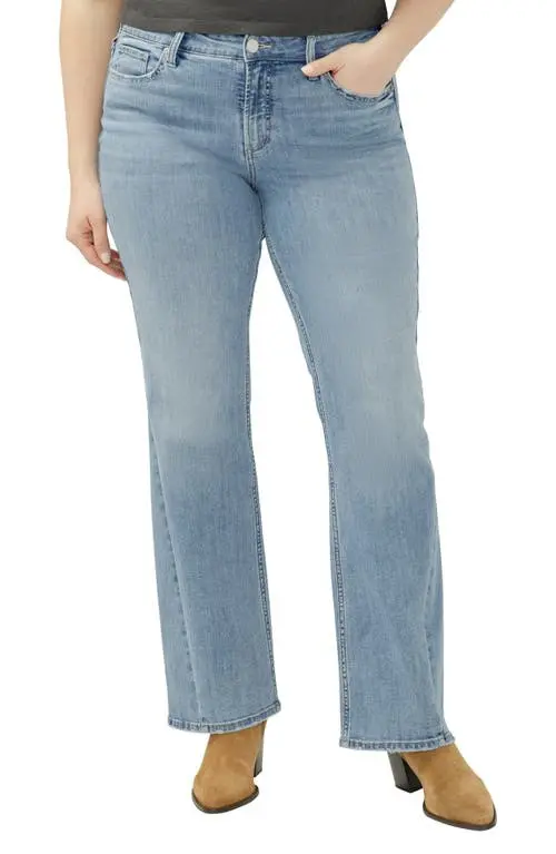 SILVER JEANS CO. Suki Curvy Mid Rise Bootcut Jeans - Haze