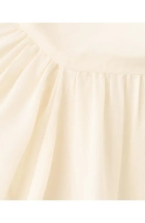Mango Ruffle Balloon Sleeve Semisheer Top