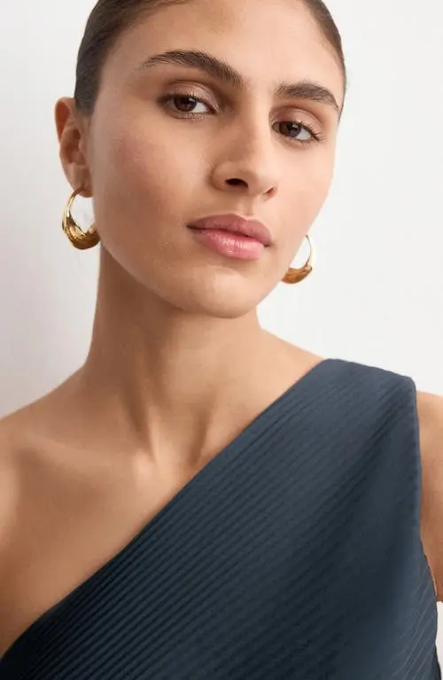 Mango One-shoulder Evening Dress With Asymmetrical Neckline And Cut-out Detail