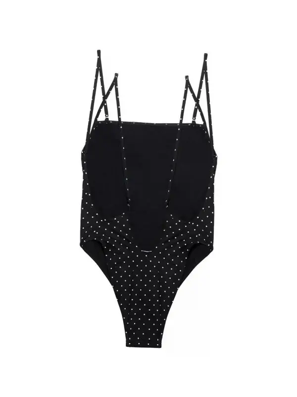 TOM FORD Polka-dot Square Neck One Piece Swimsuit