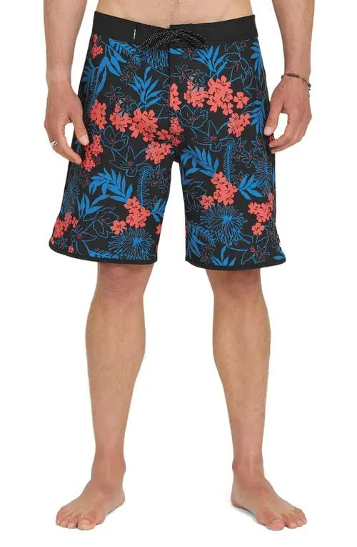 Quiksilver Board Shorts With Floral Print - Anthracite