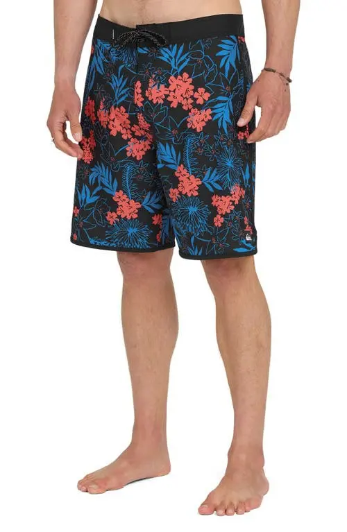 Quiksilver Board Shorts With Floral Print - Anthracite