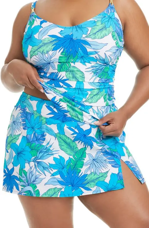 BLEU BY ROD BEATTIE High-waisted Skirted Bikini Bottoms - Cool