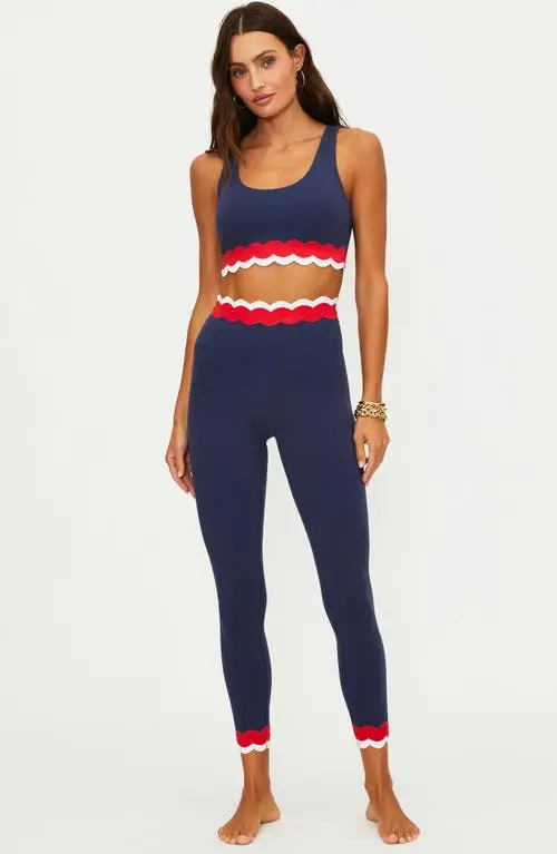 Beach Riot Stacy Scallop Colorblock Rib Leggings - Twilight Firework Colorblock