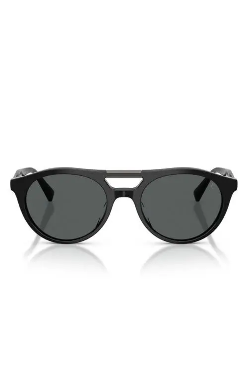 Brunello Cucinelli Oval Sunglasses - Black