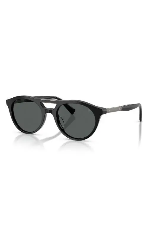 Brunello Cucinelli Oval Sunglasses - Black