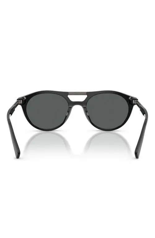 Brunello Cucinelli Oval Sunglasses - Black