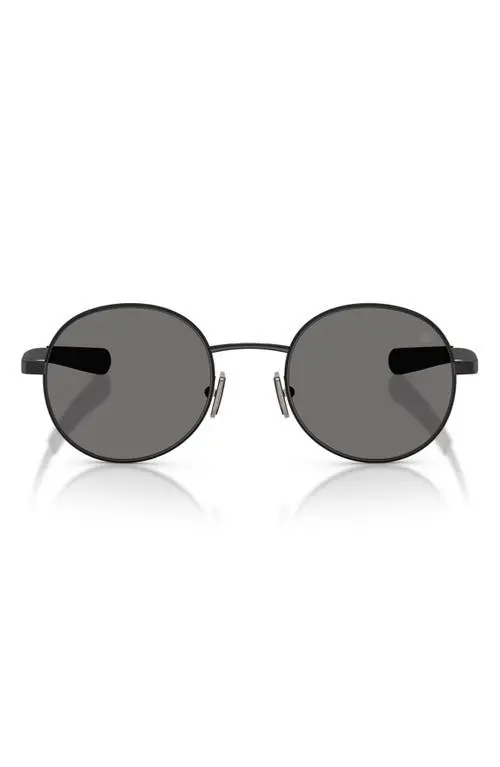 Moncler Centro Oval Sunglasses - Matte Black/dark Grey