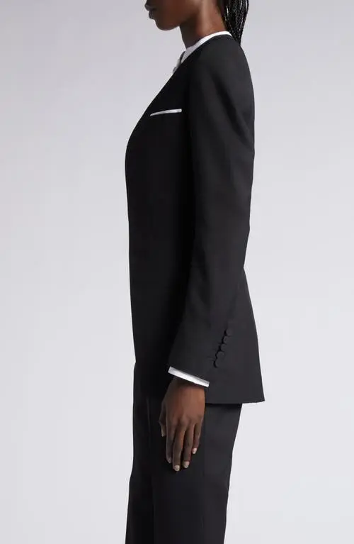 TOM FORD Sharp Shoulder Wool & Silk Panama Cutaway Jacket