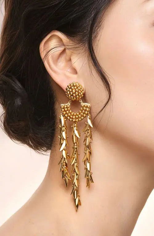Deepa Gurnani Conrad Drop Earrings - Gold