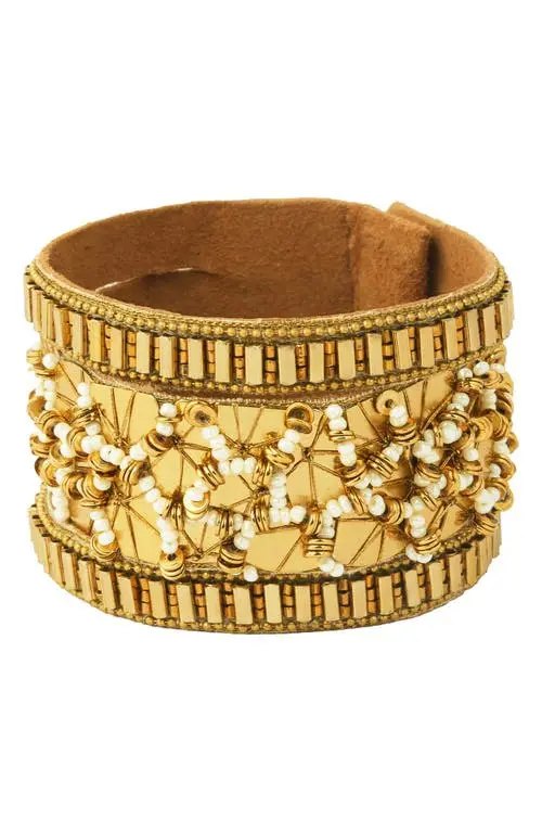 Deepa Gurnani Lumis Beaded Bracelet - Gold