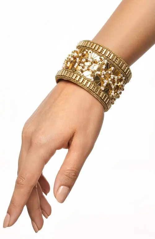 Deepa Gurnani Lumis Beaded Bracelet - Gold
