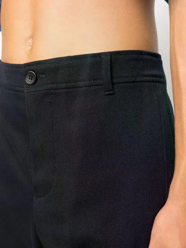 LANVIN Slim-fit Cropped Cotton Trousers