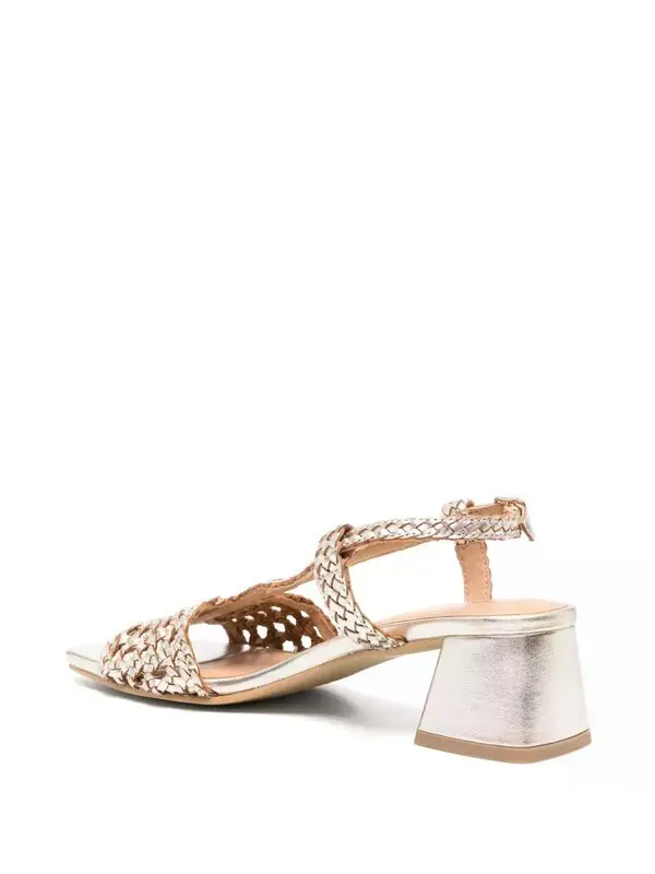 GIOSEPPO Blissfield Woven Leather Block Heel Sandals