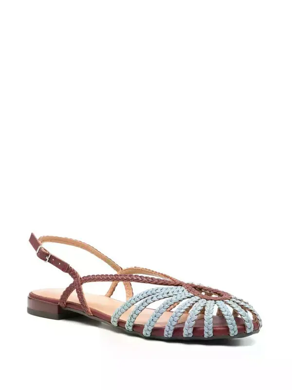 GIOSEPPO Masalani Braided Leather Slingback Pumps