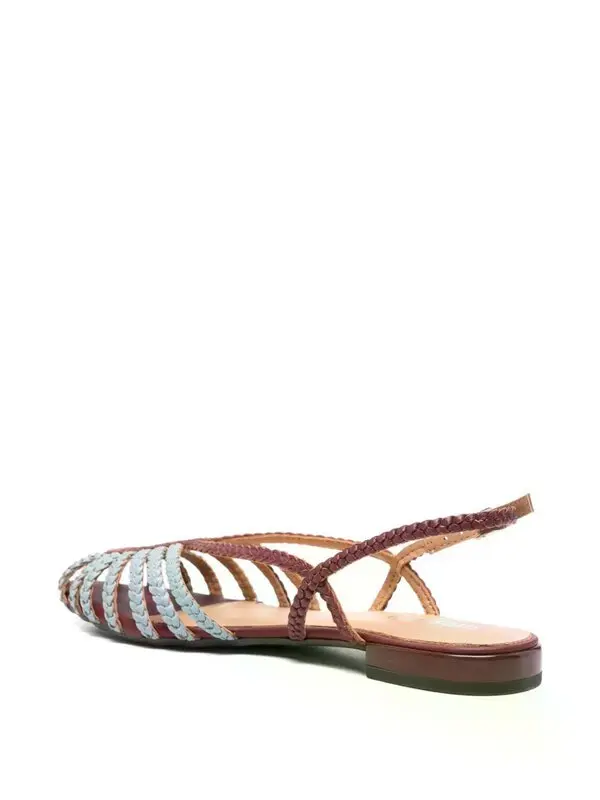 GIOSEPPO Masalani Braided Leather Slingback Pumps