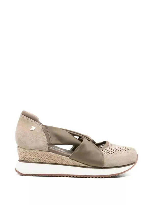 GIOSEPPO Darlington Perforated Suede Pumps - Neutrals