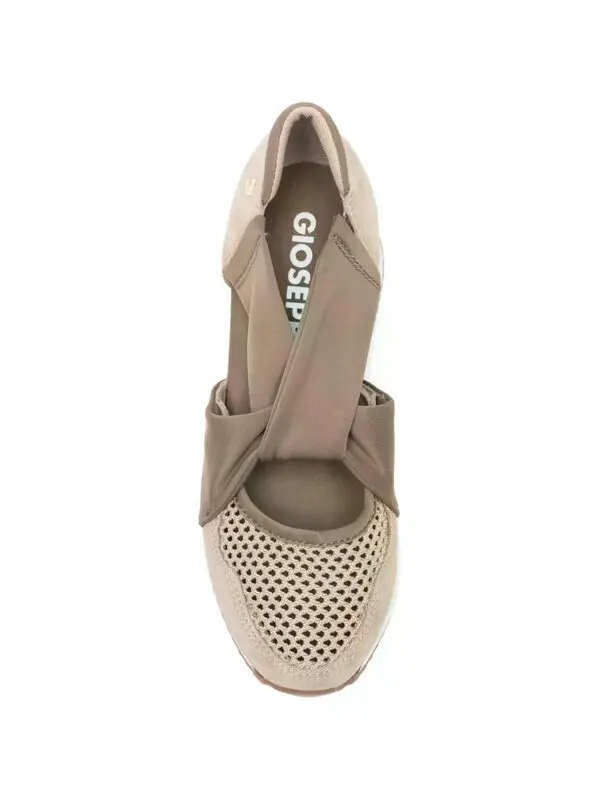 GIOSEPPO Darlington Perforated Suede Pumps - Neutrals