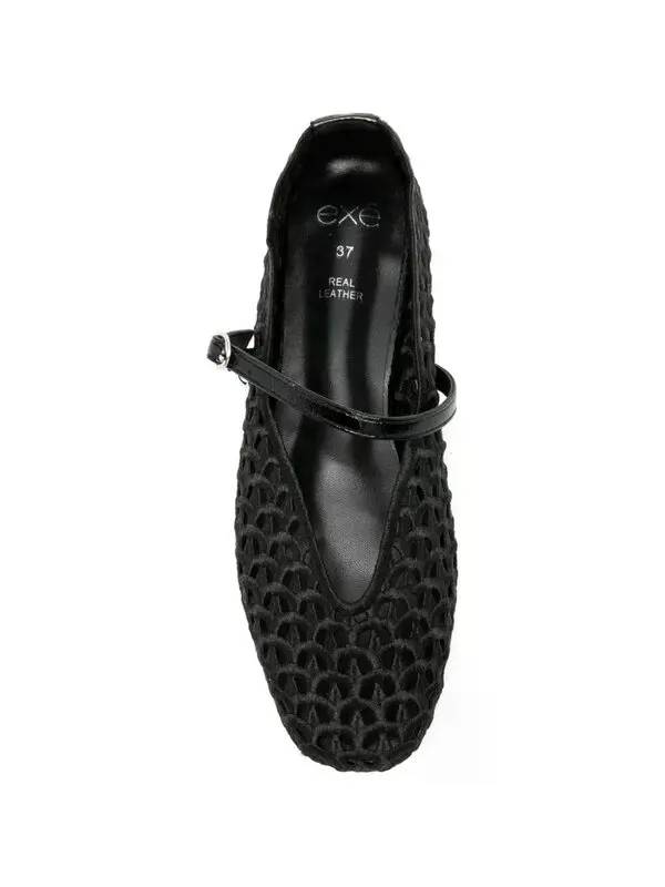 EXÈ Exe Cut-out Buckle-fastening Ballet Flats