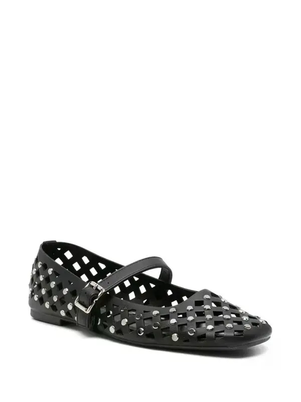EXÈ Stud-embellished Cut-out Ballet Flats