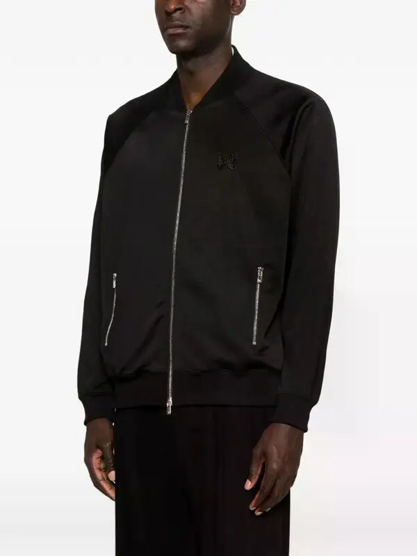 Needles Embroidered Butterfly Logo Zip Up Sweatshirt