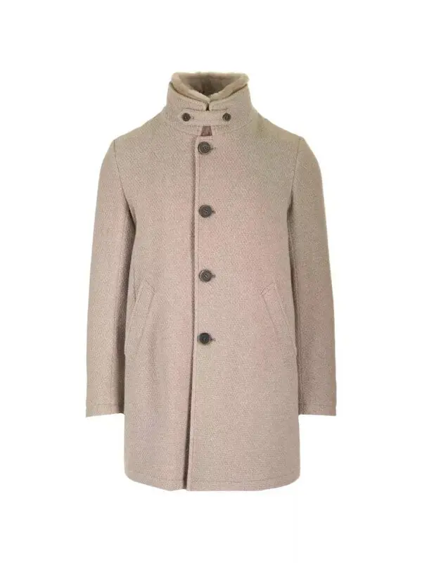 AL DUCA D’AOSTA 1902 Single-breasted Faux Fur Collar Coat
